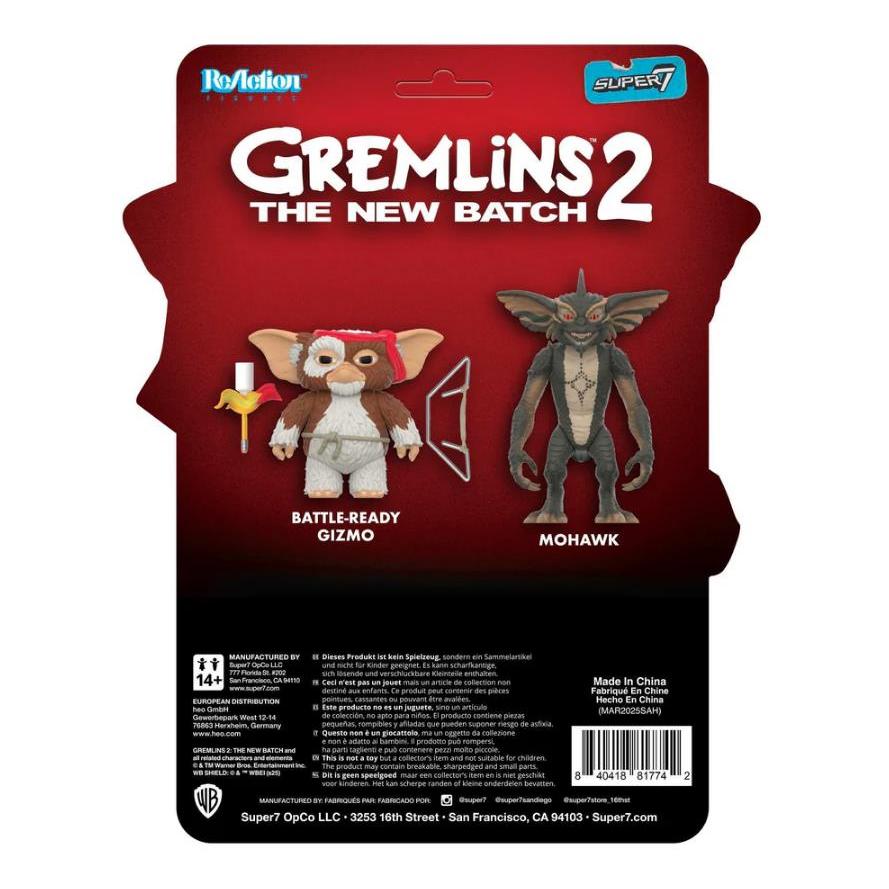 Super7 Gremlins 2 ReAction Figure - Gizmo (Battle Ready Character Card ...